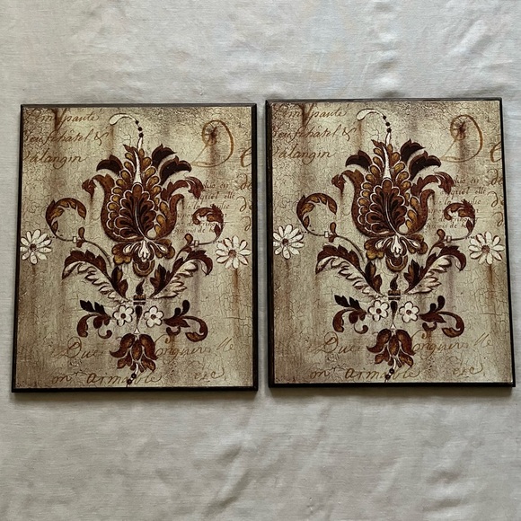 Wall Decor | Fancy Fashion Damask Wall Decor Set Of 2 | Poshmark